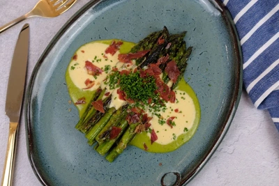 Charred Asparagus with Asparagus | Chef Shaun O'Neale | Foody