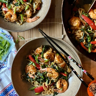 Chili Crisp Shrimp And Broccolini with N | Eric Lundy | Foody