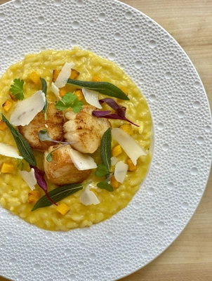 Seared Scallops with Butternut S | Chef Shaun O'Neale | Foody
