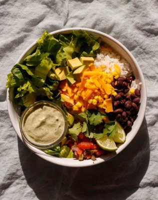 Burrito Bowls with Avocado Vina | Amanda Frederickson | Foody