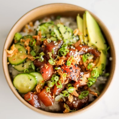 Ahi Tuna And Sushi Rice Poke | Brenna's Test Kitchen | Foody