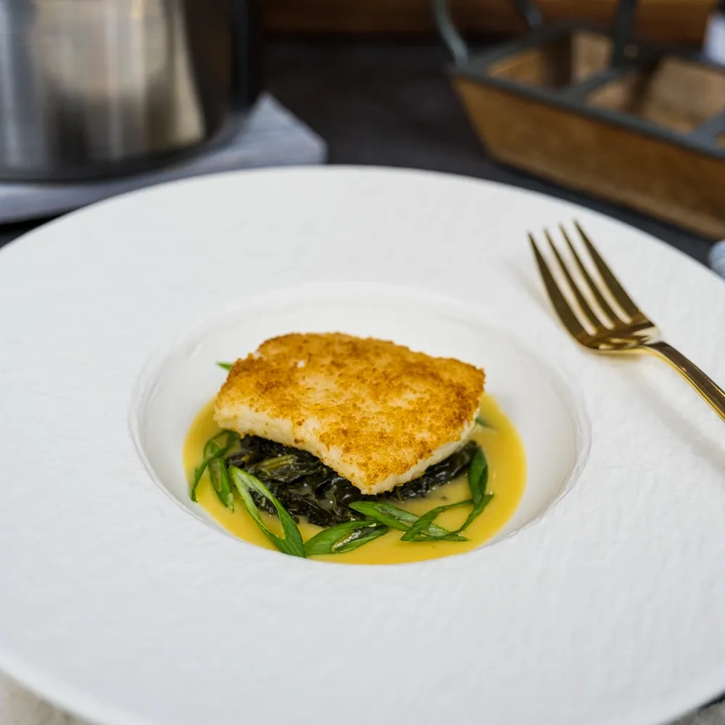 Parmesan Crusted Cod with Braise | Chef Shaun O'Neale | Foody
