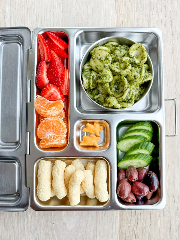 School Lunch Box - Pesto Past | Brenna's Test Kitchen | Foody